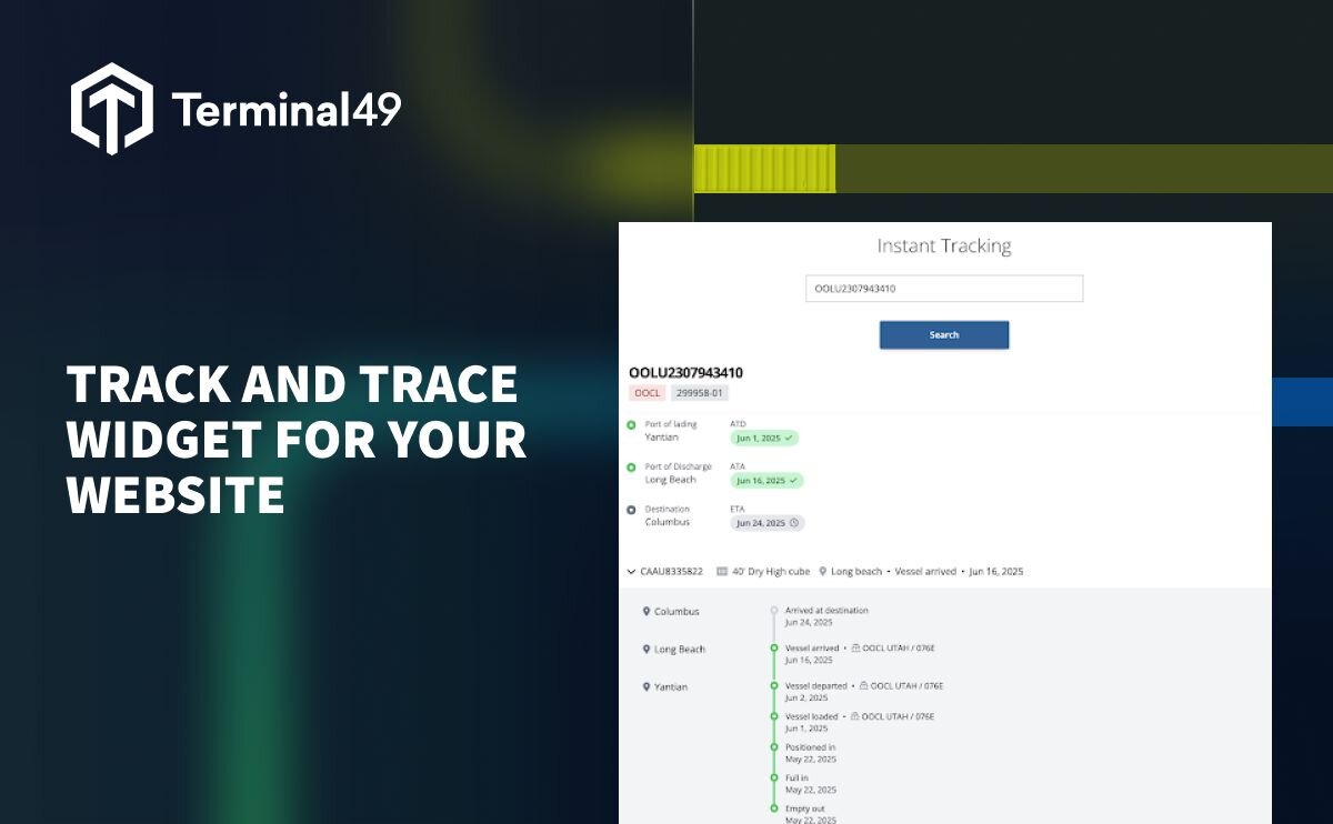 Track and Trace Widget for Your Website | Terminal49 | Terminal49