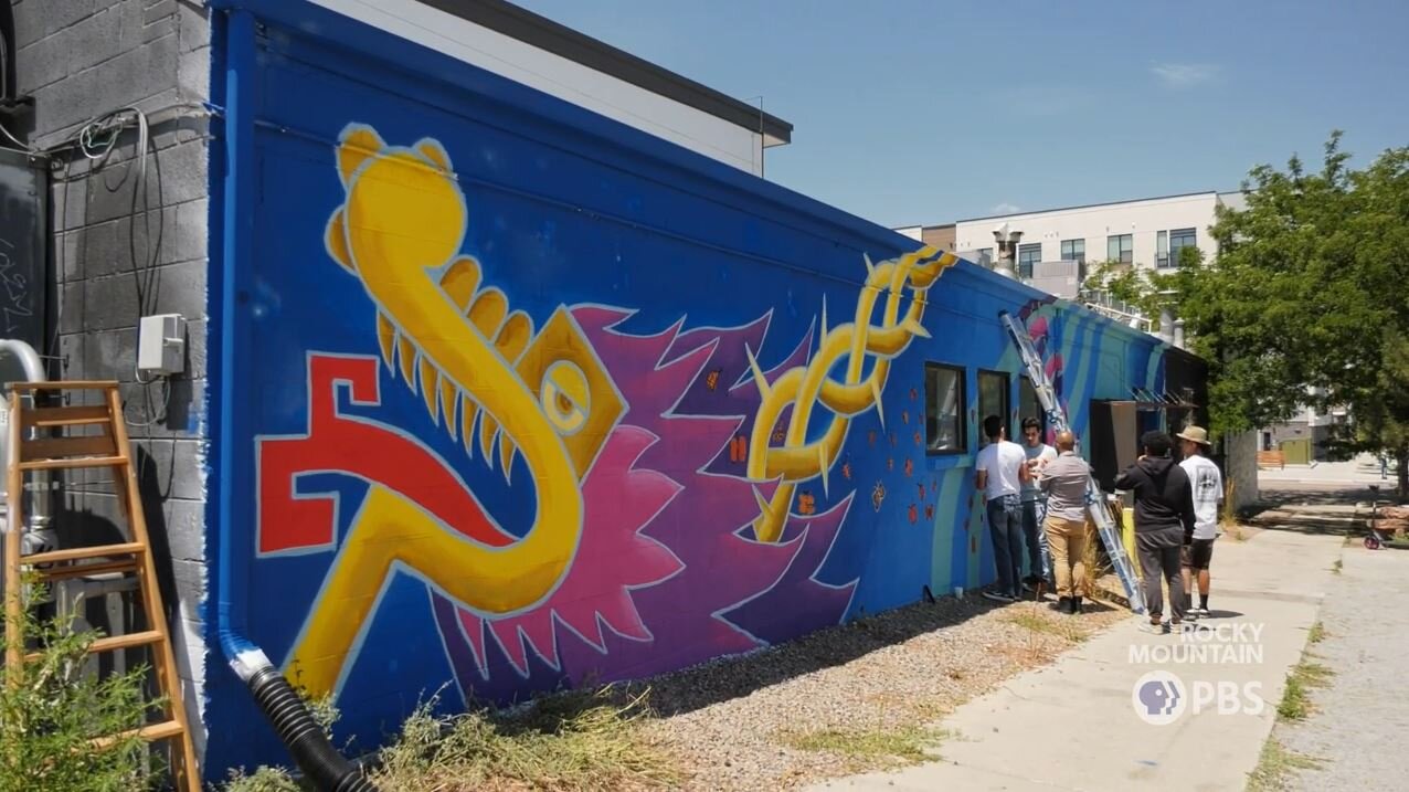 Chicano artist, students create new Five Points mural that celebrates ...