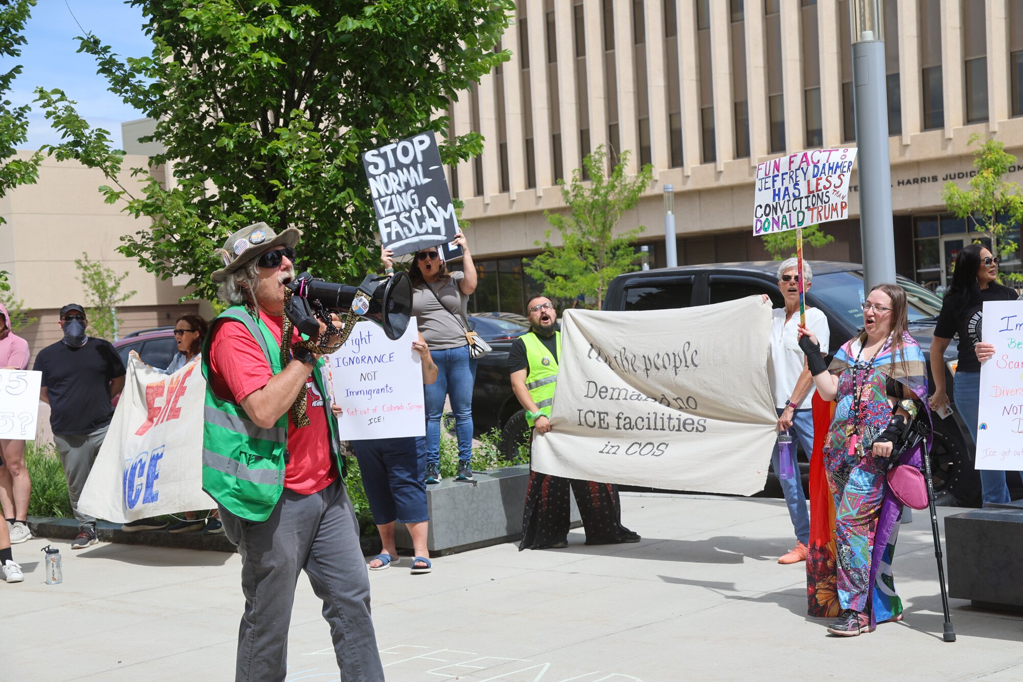 Protesters rally against ICE in Colorado Springs | Rocky Mountain PBS