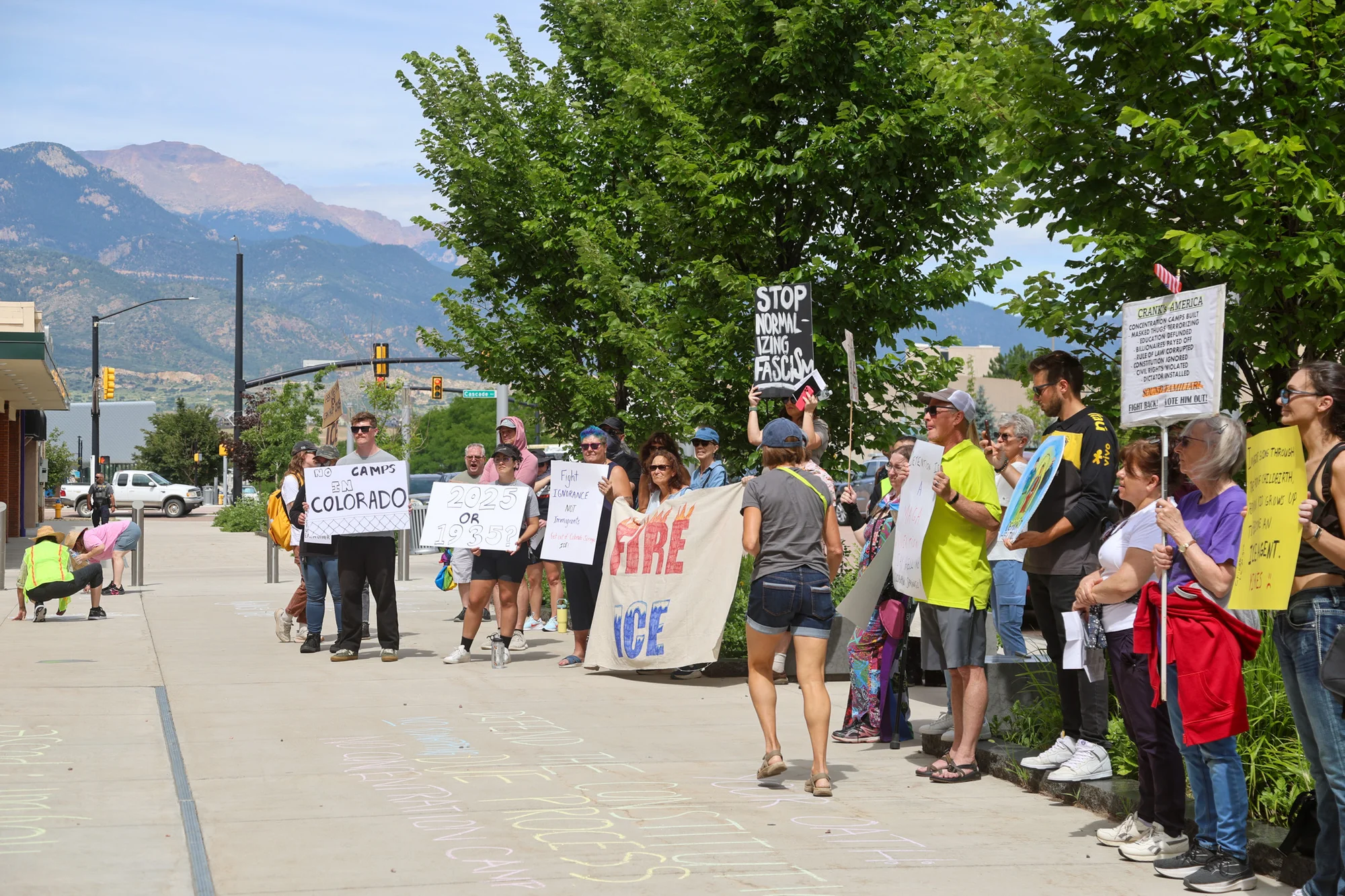 Protesters rally against ICE in Colorado Springs | Rocky Mountain PBS