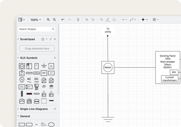 Free Tool for Electrical Single Line Diagrams + One Line Diagrams