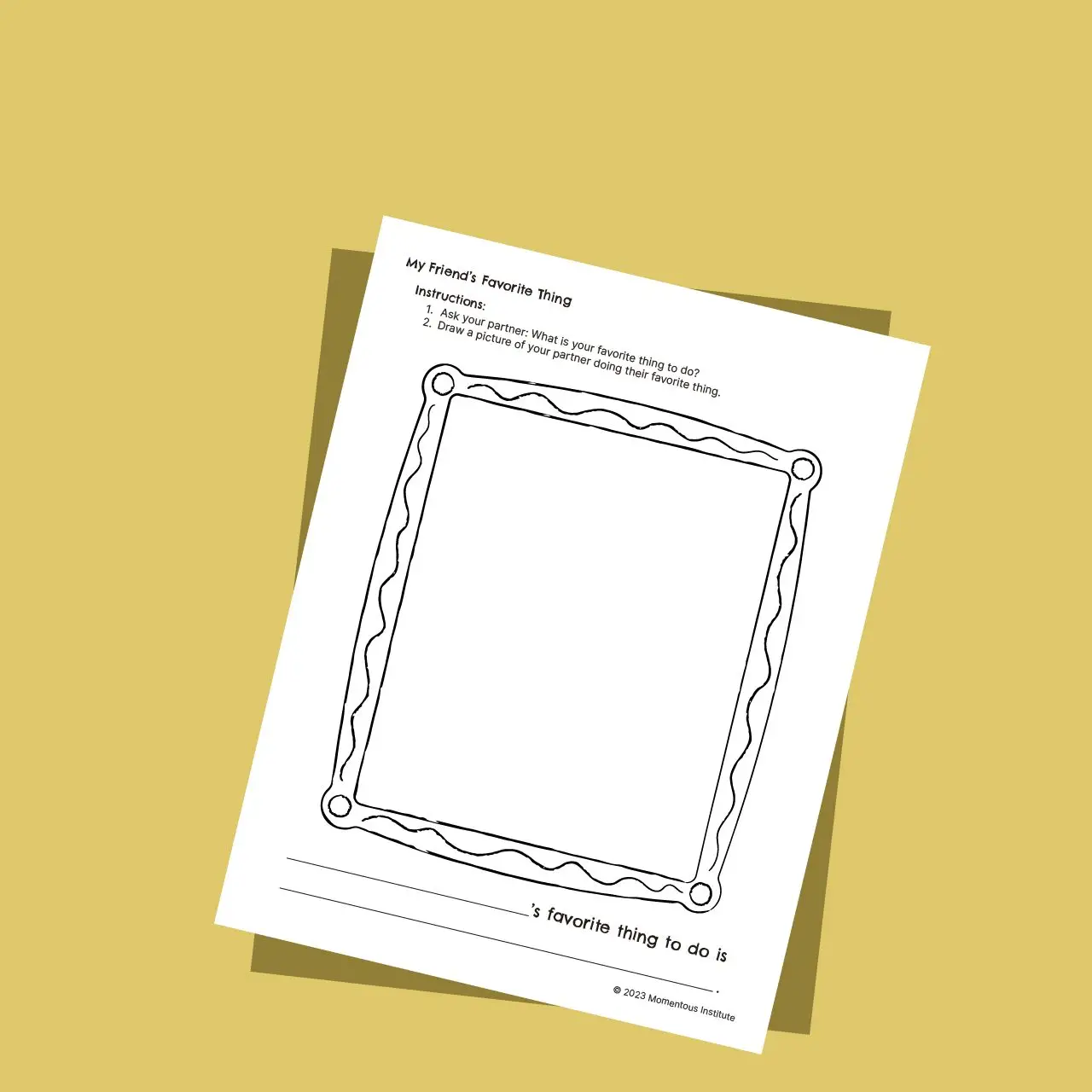 Get To Know Your Classmate | Momentous Institute