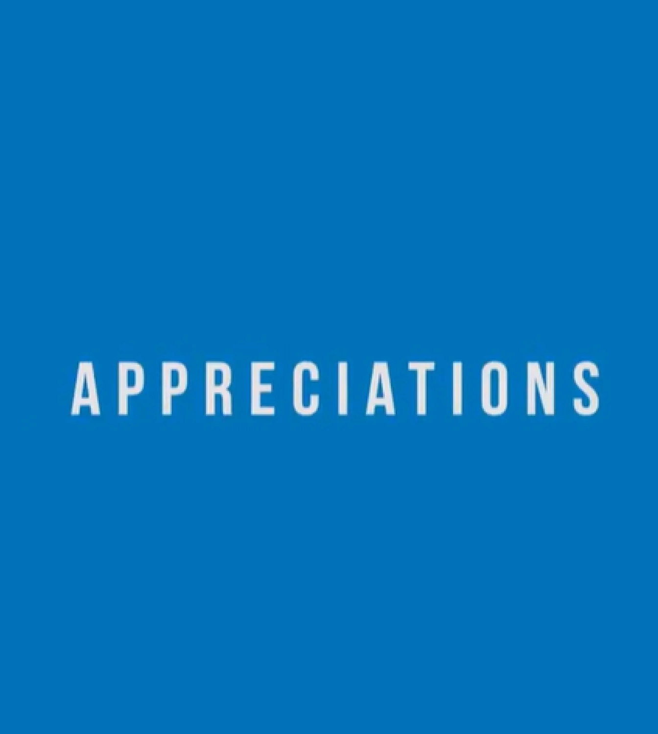 Appreciations | Momentous Institute