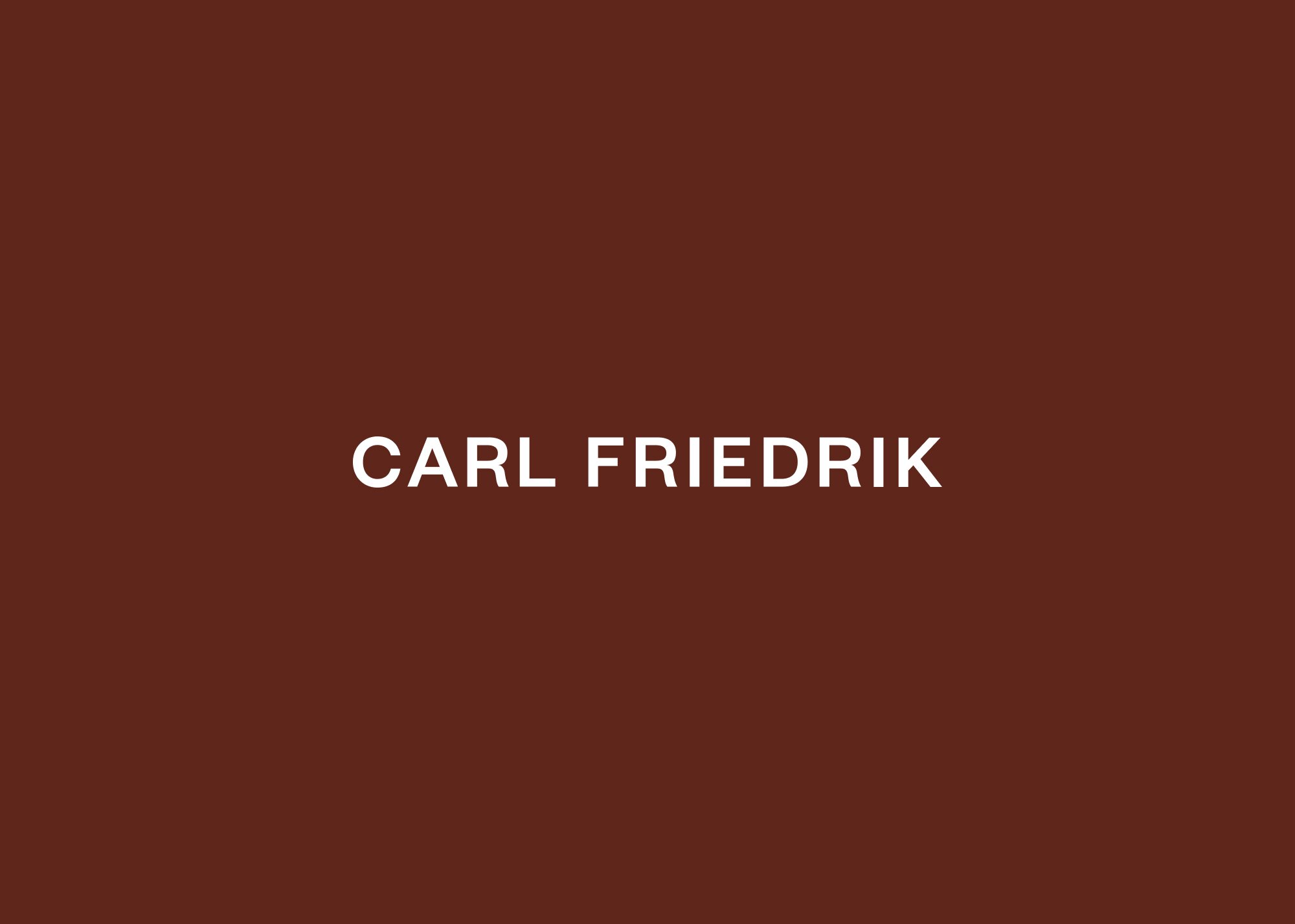 New Brand Identity | Carl Friedrik