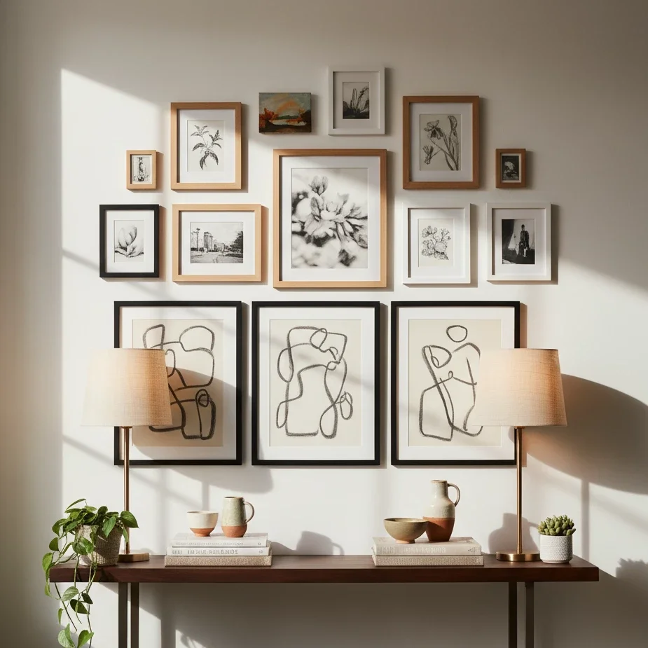Gallery Walls - Gallery Wall Different Frames: Create a Cohesive Look ...
