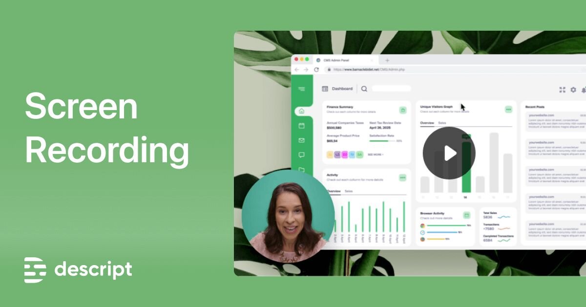 Screen Recording Software for Windows & Mac | Descript