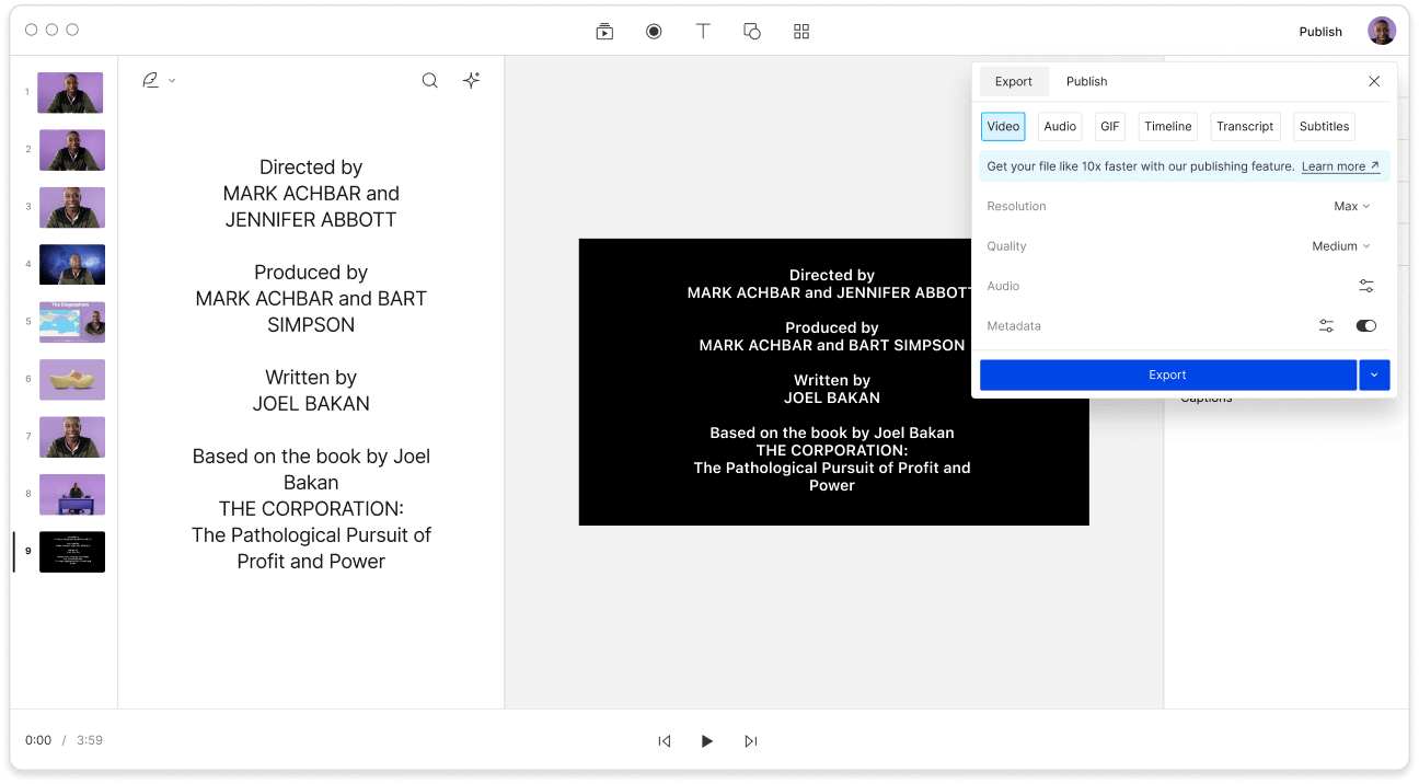 Free Credits Maker Tool - Descript