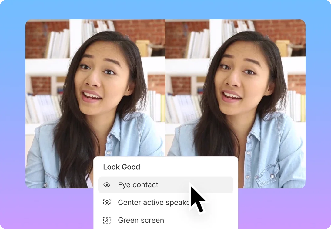 AI Eye Contact Tool – Fix Your Gaze Naturally | Descript
