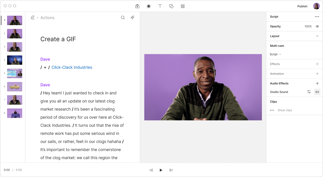 Add Audio to GIFs | Make GIFs with Sound - Descript