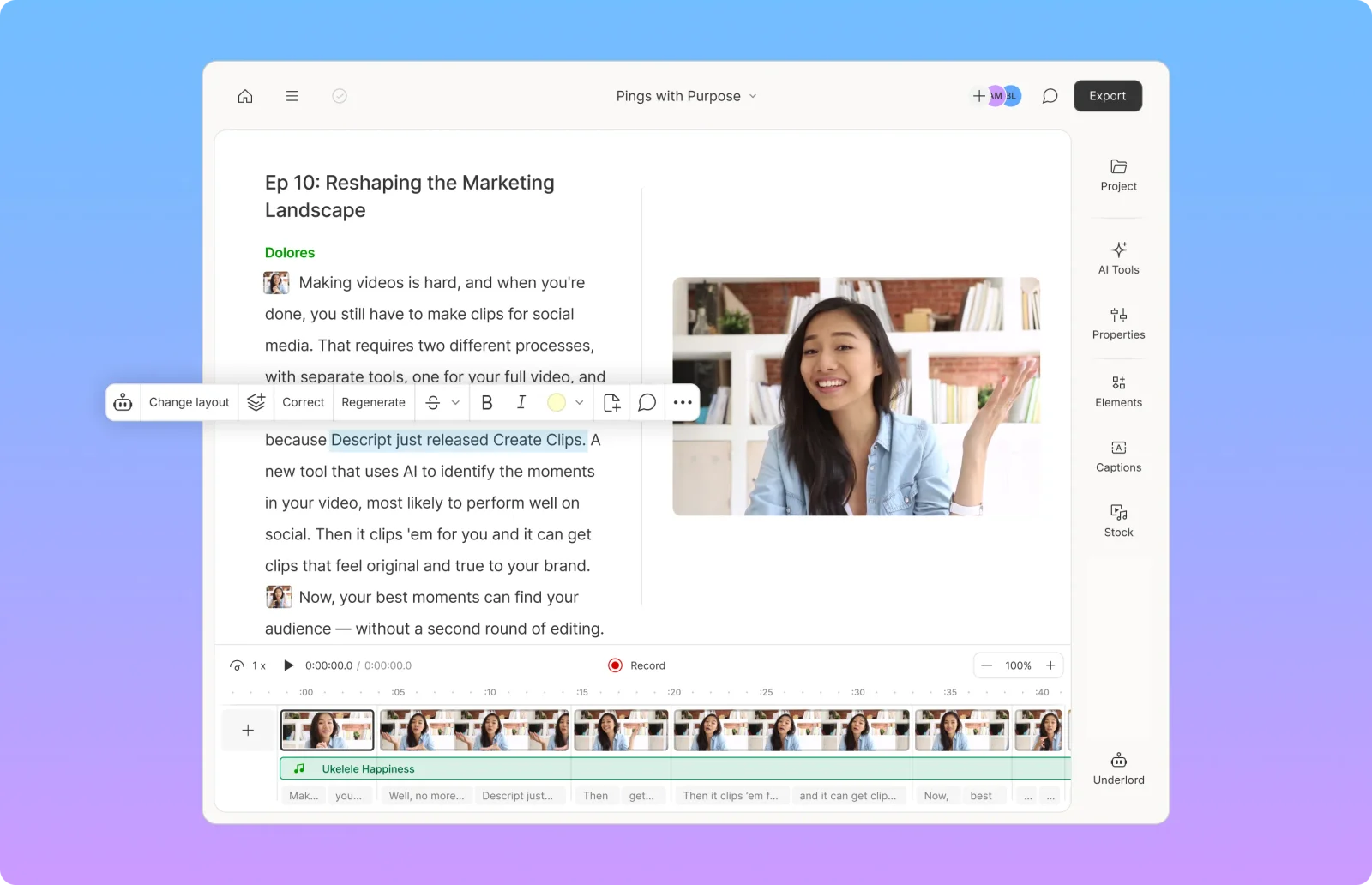 Descript: AI-Powered Podcast & Audio Editor