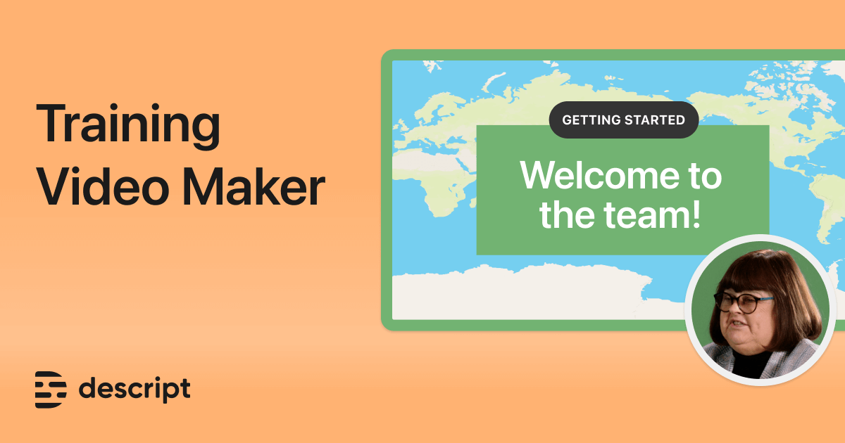 Free Training Video Creator Tool - Descript