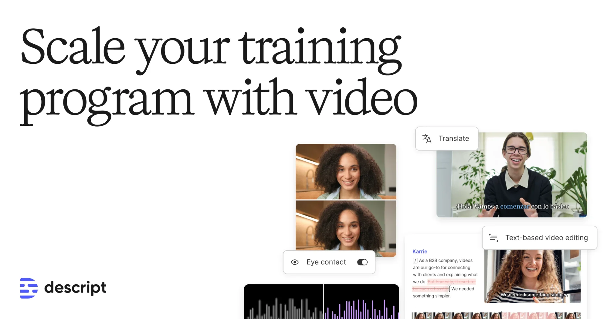 Make Better Learning & Training Videos with AI | Descript